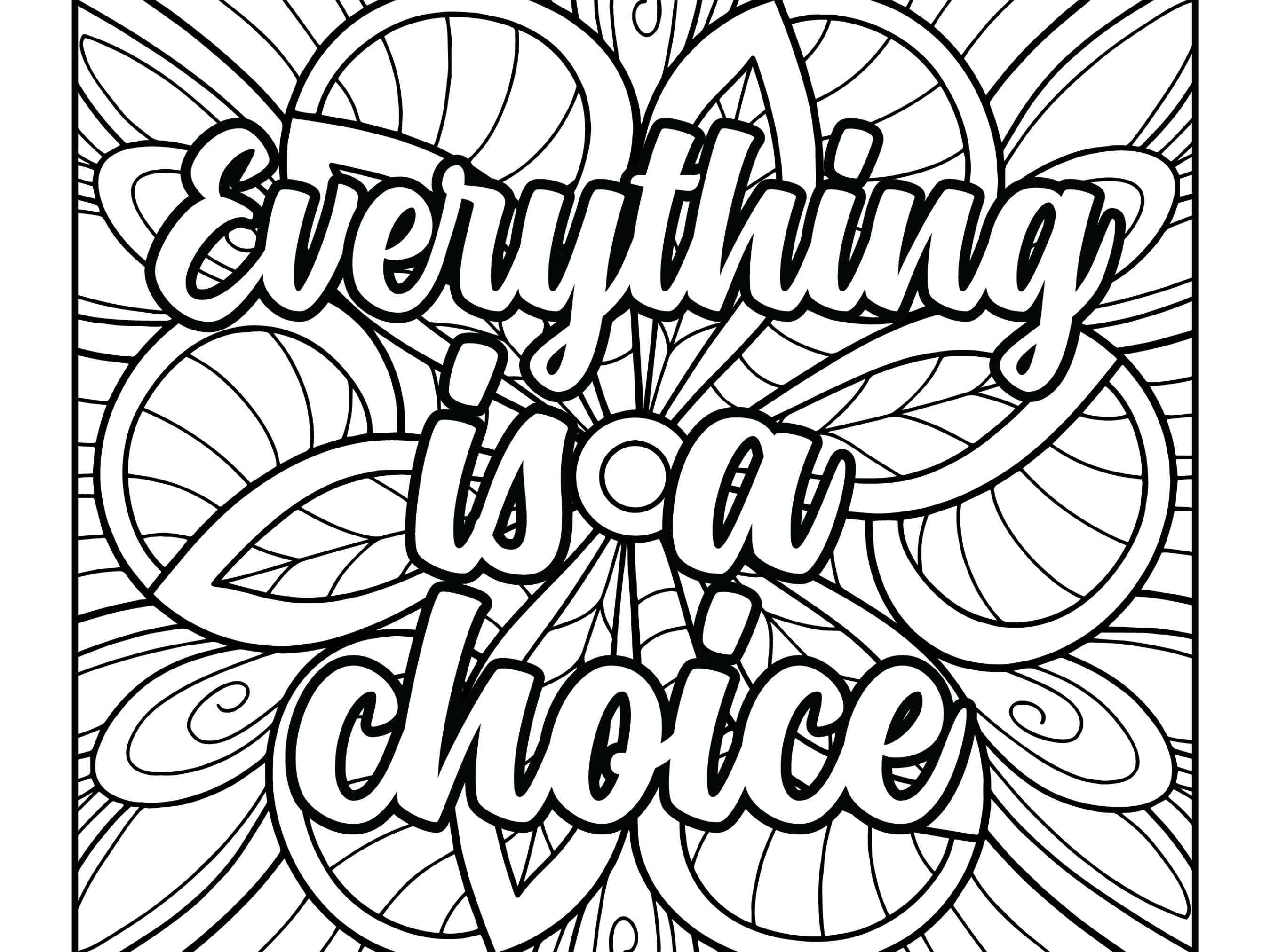 50 Motivational Coloring Pages, Pdf Coloring Book, Digital Coloring ...