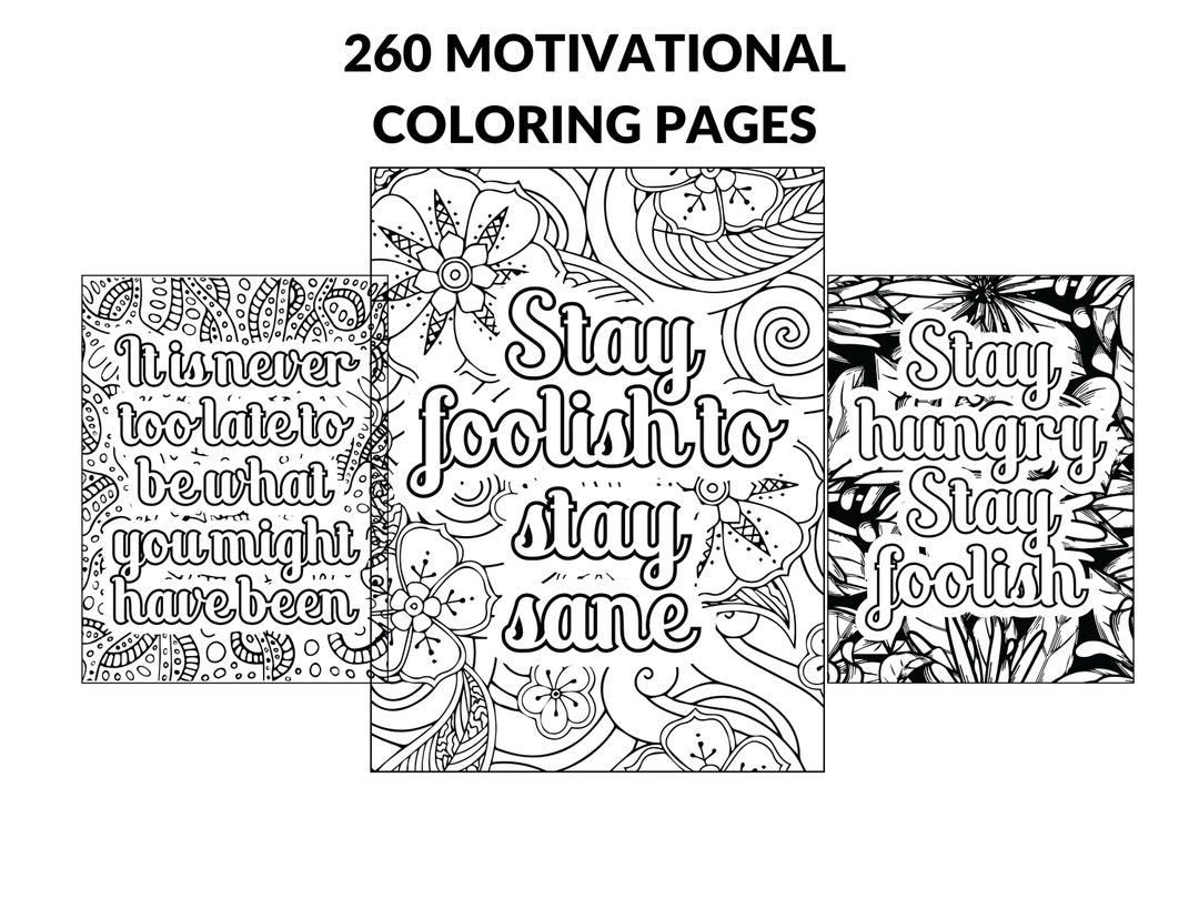 260 Inspirational Coloring Pages, Adult Coloring Pages, Digital ...