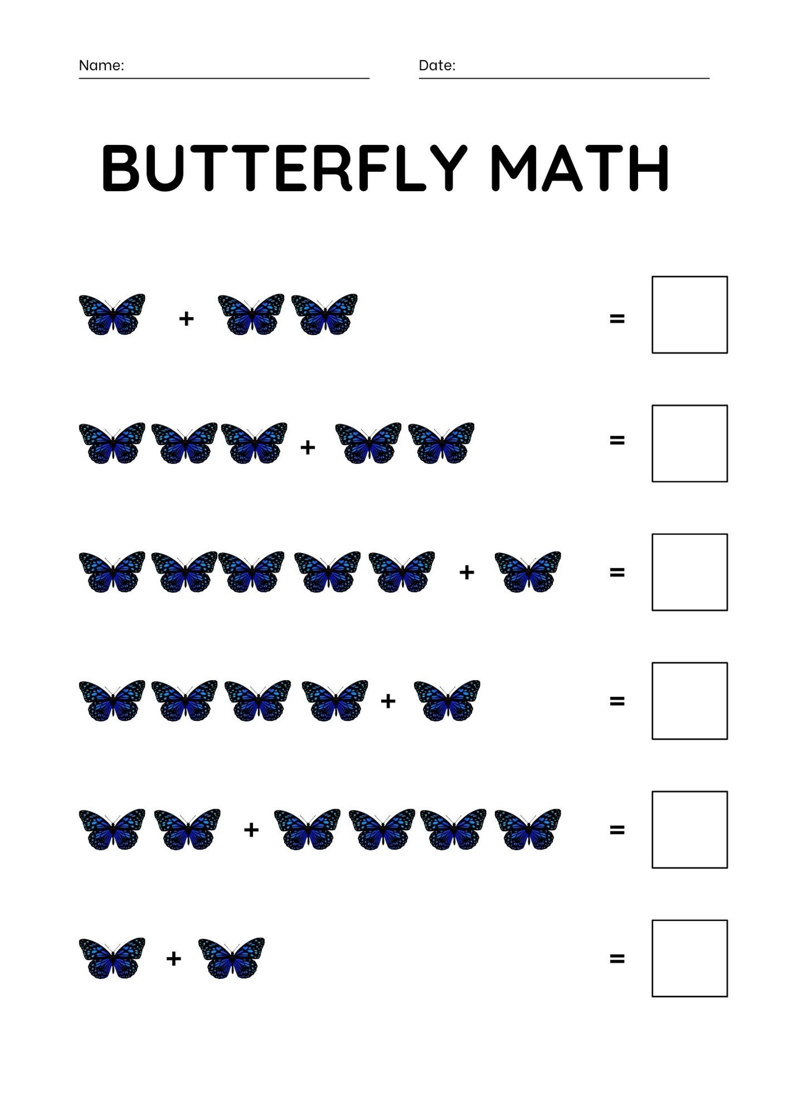 Math Worksheets Preschool - Etsy