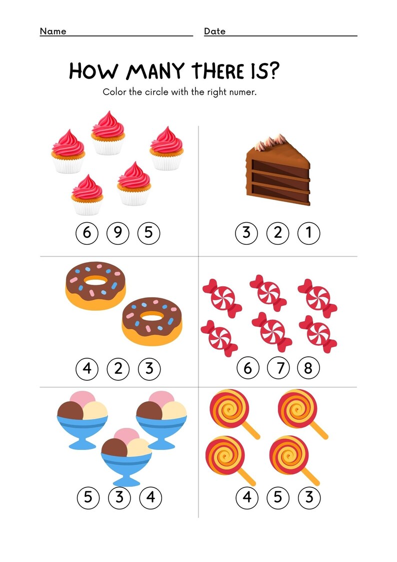 50 Printable Math Worksheets. Numbers 1-30. Preschool - 1st Grade. - Etsy