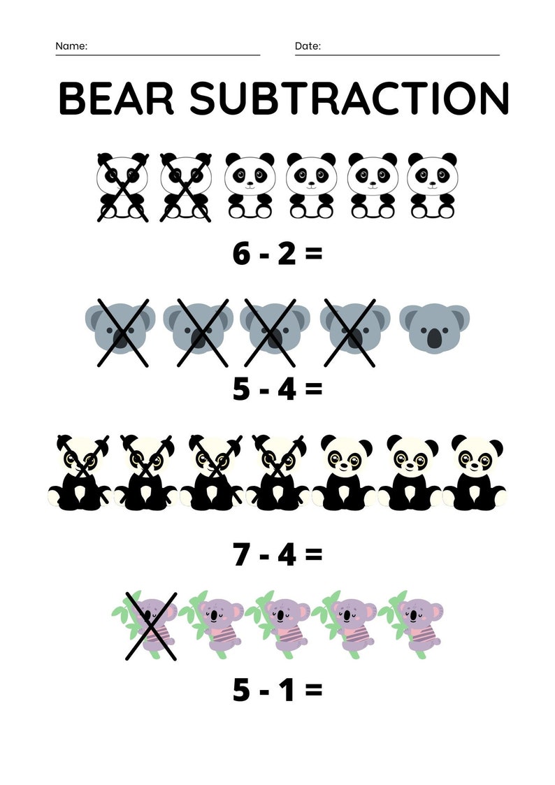 Math Worksheets Preschool - Etsy