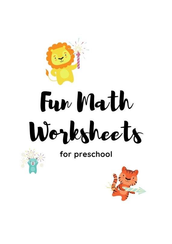 37 Fun Math Worksheets - Etsy
