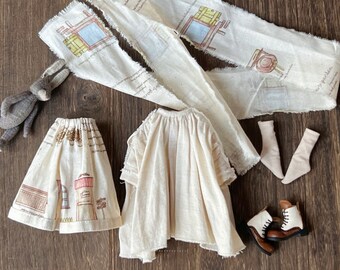 7 Piece Dressskirtapronscarfhairpinbagsocks, Blythe Doll, Blythe ...