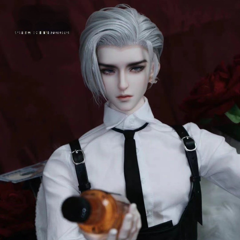 Limited Silvery Black 8-9'' Handmade Bjd Hair Styled - Etsy