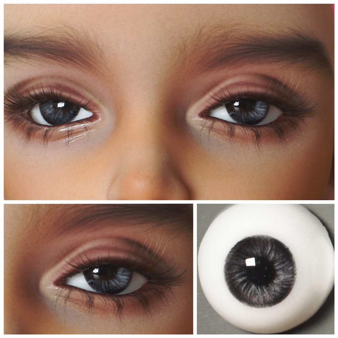 Black Realistic Bjd Doll Resin Eyes Safety Eyes for Dolls - Etsy