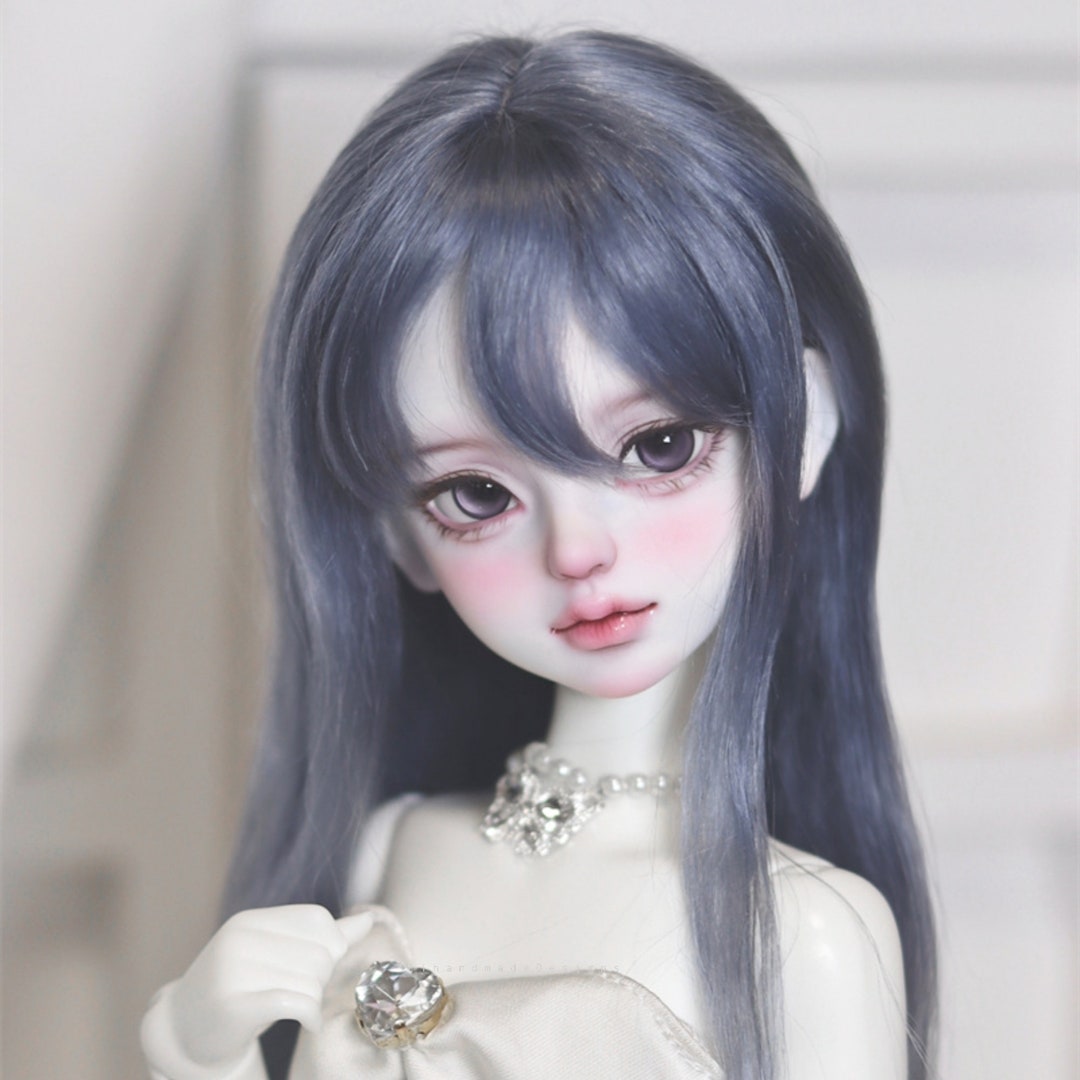 Mohair 4 Colors 8-9'' 7-8 6-7 Blue Red White Brown Bjd Hair Doll Wig ...