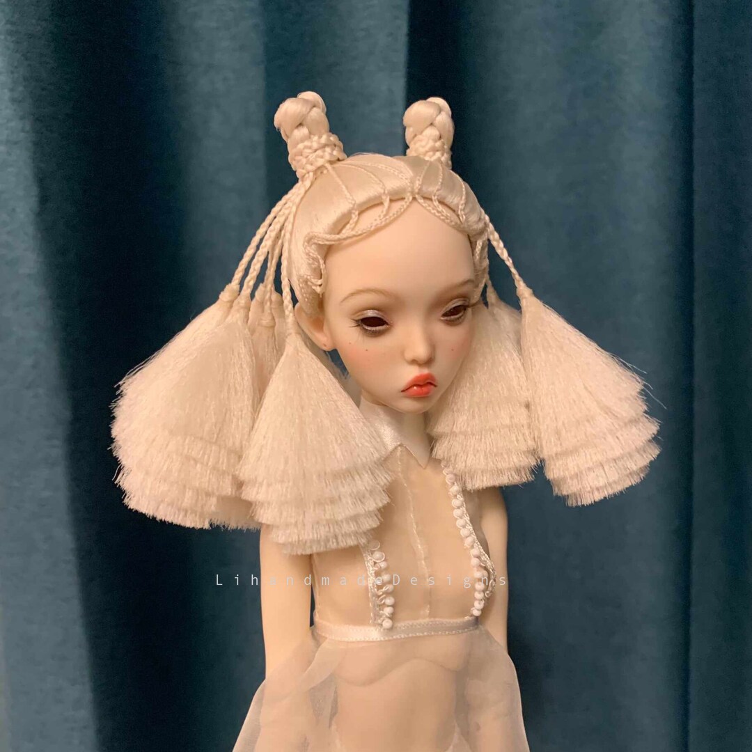Handmade Wig for Popovy Sisters,brown White Black BJD Doll Hair - Etsy