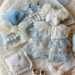 5 Piece Embroidered Dress Blythe Doll Dress Blythe Doll Clothes Azone ...