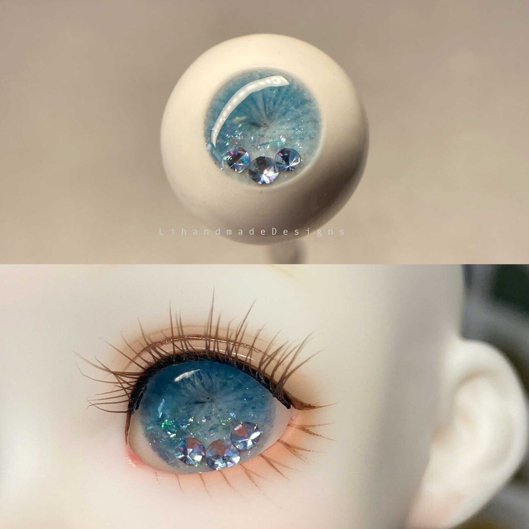 Blue BJD Resin Eyes With Swarovski/crystal Eyes/diamond Eyes/eyes for ...