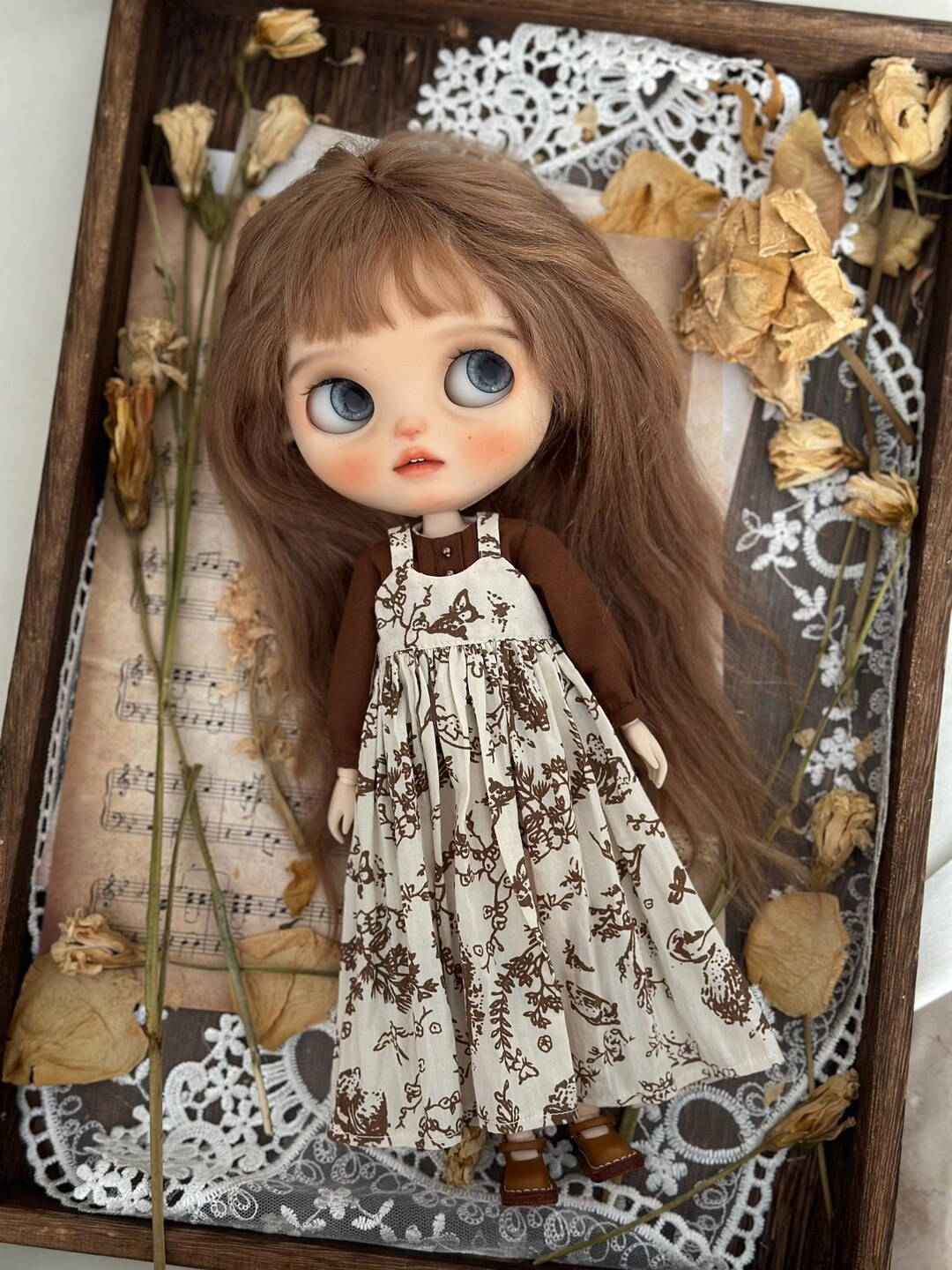 Blythe Suspender Skirt and Shirt Doll Clothes,1/6 Doll Clothes for ...