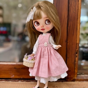 4 Piece Pink Blythe Dress, Blythe Doll Clothes,1/6 Doll Clothes for ...