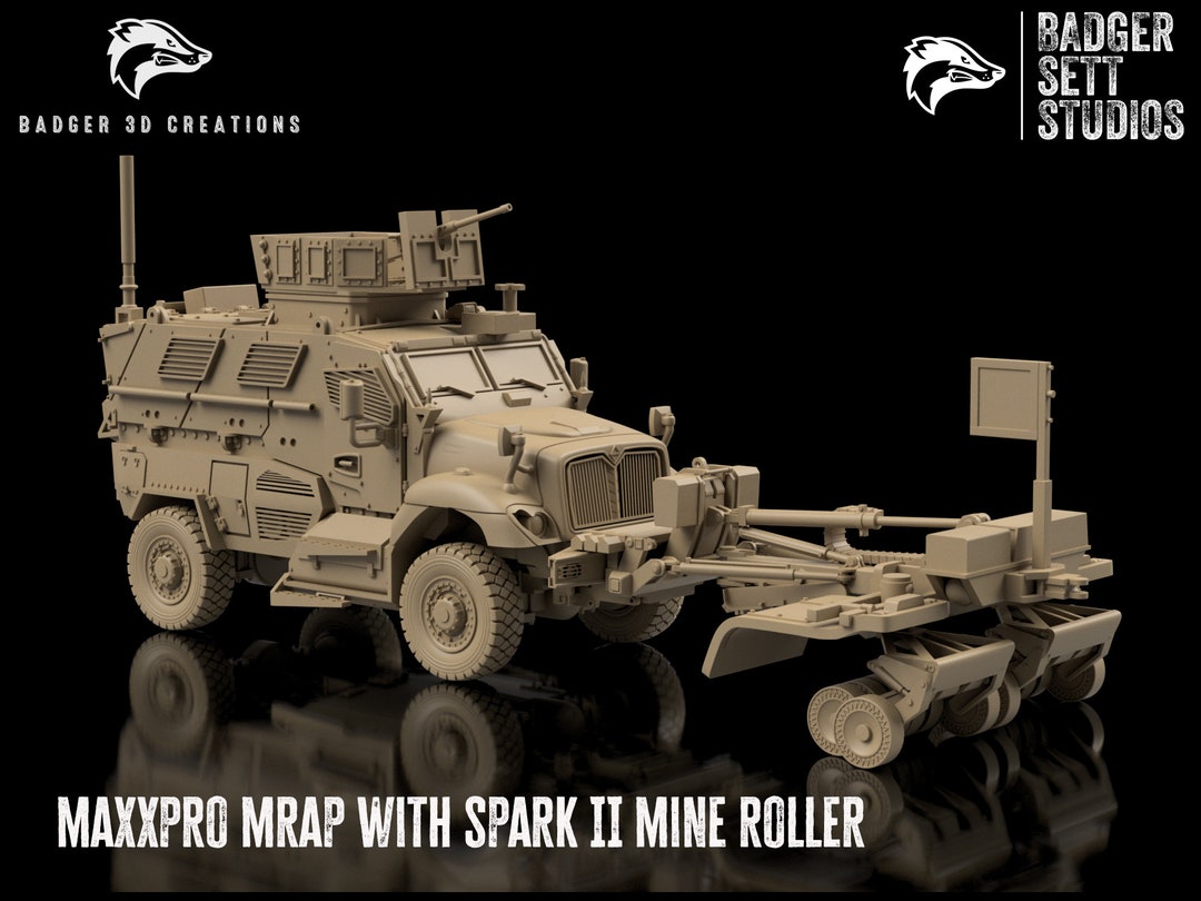 Maxxpro MRAP With SPARK II Mine Roller Modern Warfare/wargames Badger ...