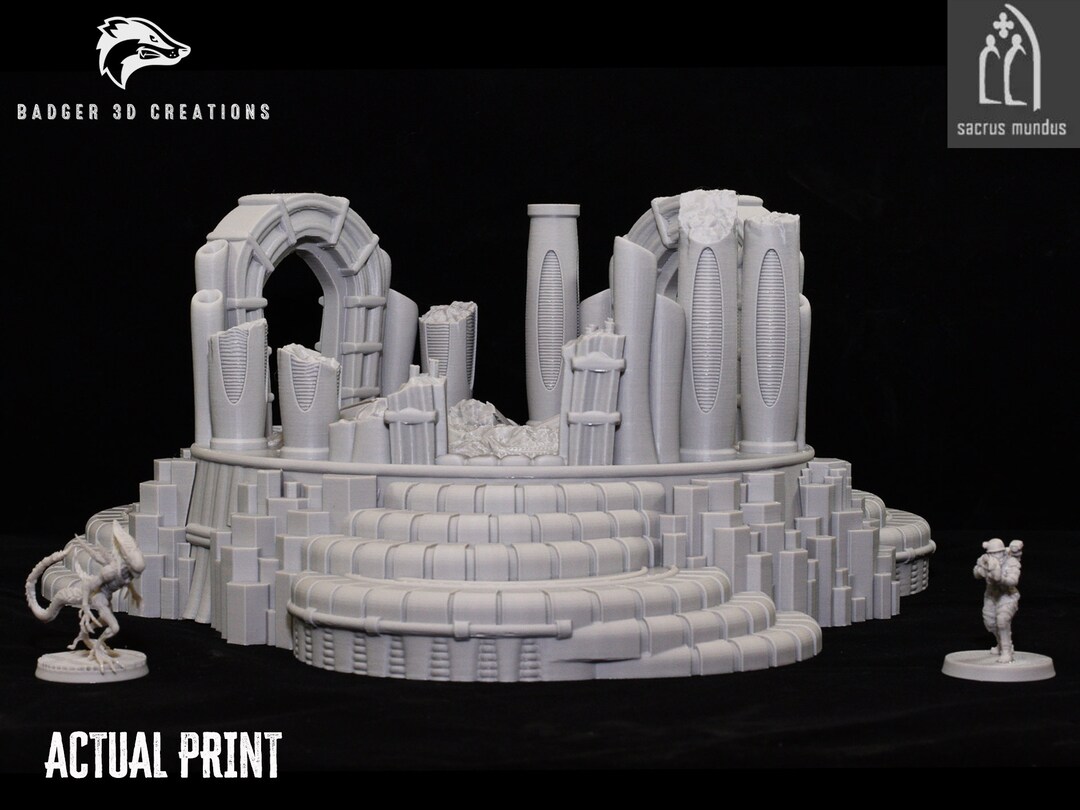 3D Printed Alien Homeworld Ruin Sci-fi/terrain/wargames 28/32mm - Etsy UK