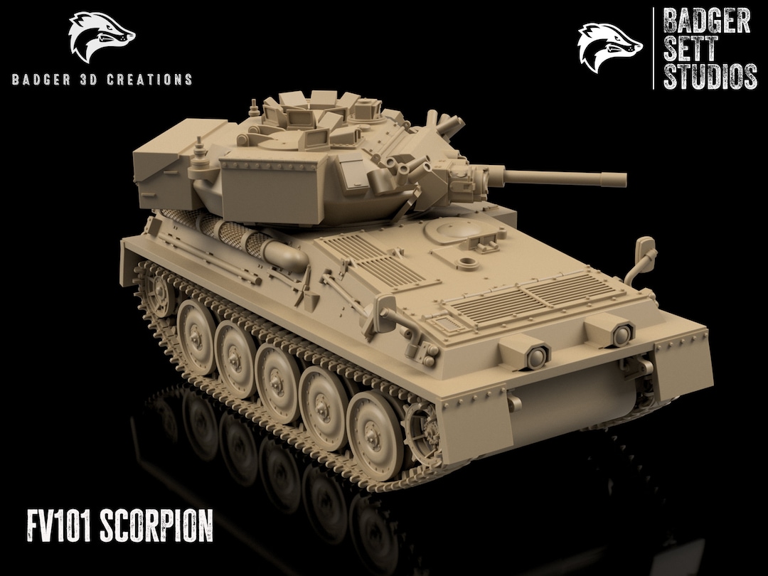Alvis FV101 Scorpion Modern Warfare/wargames Badger Sett Studios - Etsy