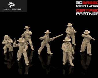 Undead Skeleton Cowboy 28mm 32mm D&D 3D Resin Print Miniature - Etsy