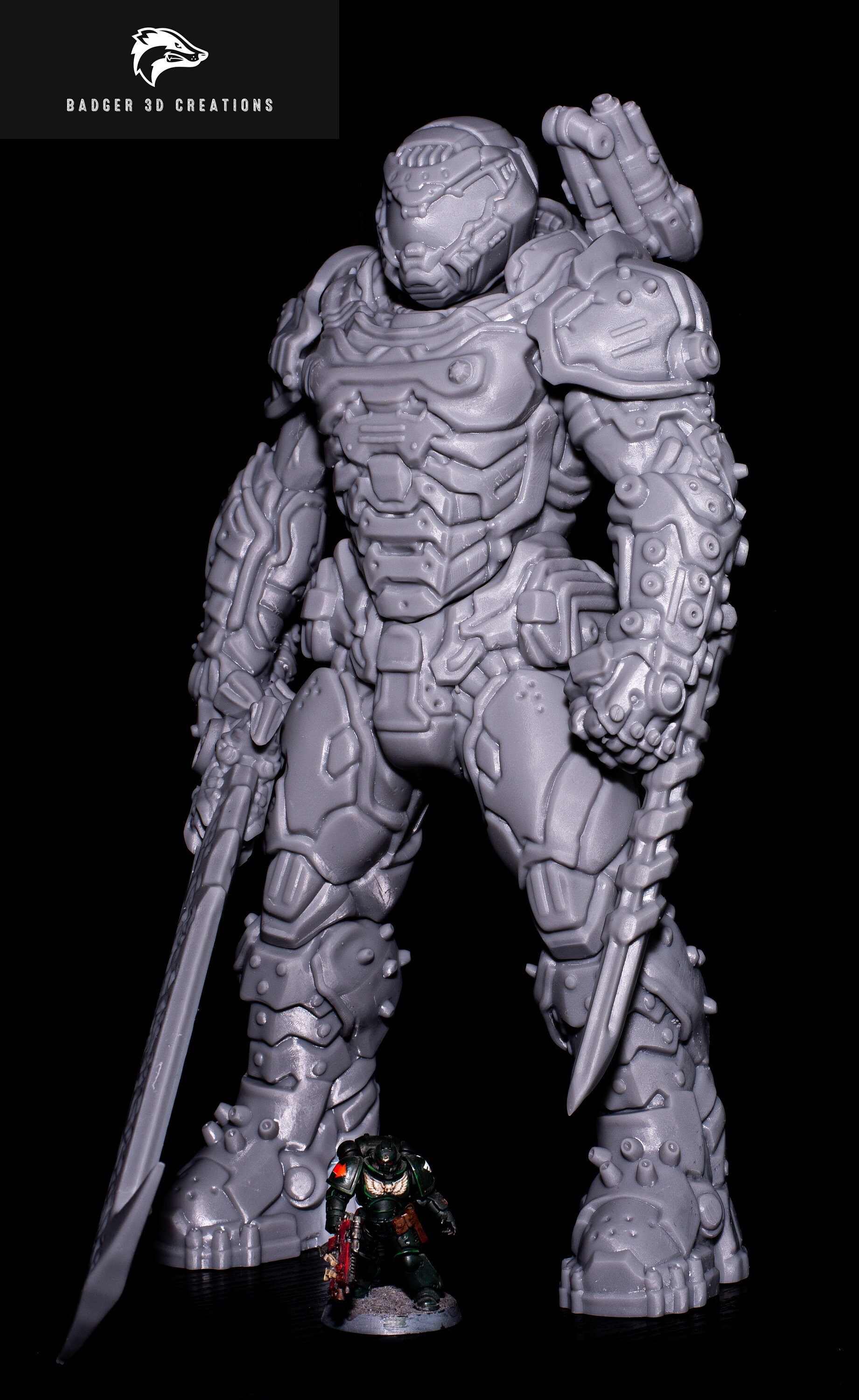 Doom Slayer Resin Figure 28CM Tall Printed Obsession - Etsy Australia