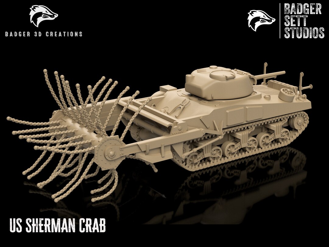 WWII US Sherman Crab with 2 Flails Resin Bolt Action / Chain of Command ...