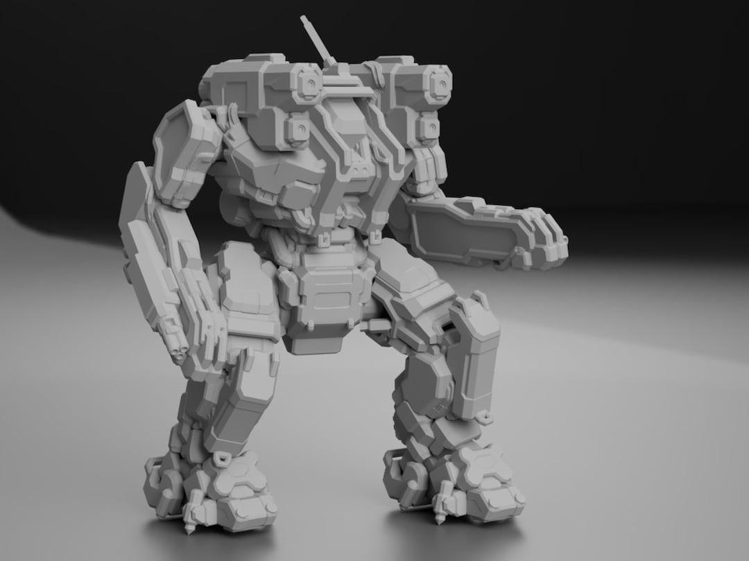 RGH-R4 Roughneck Mech for Battletech With Hex Base - Etsy