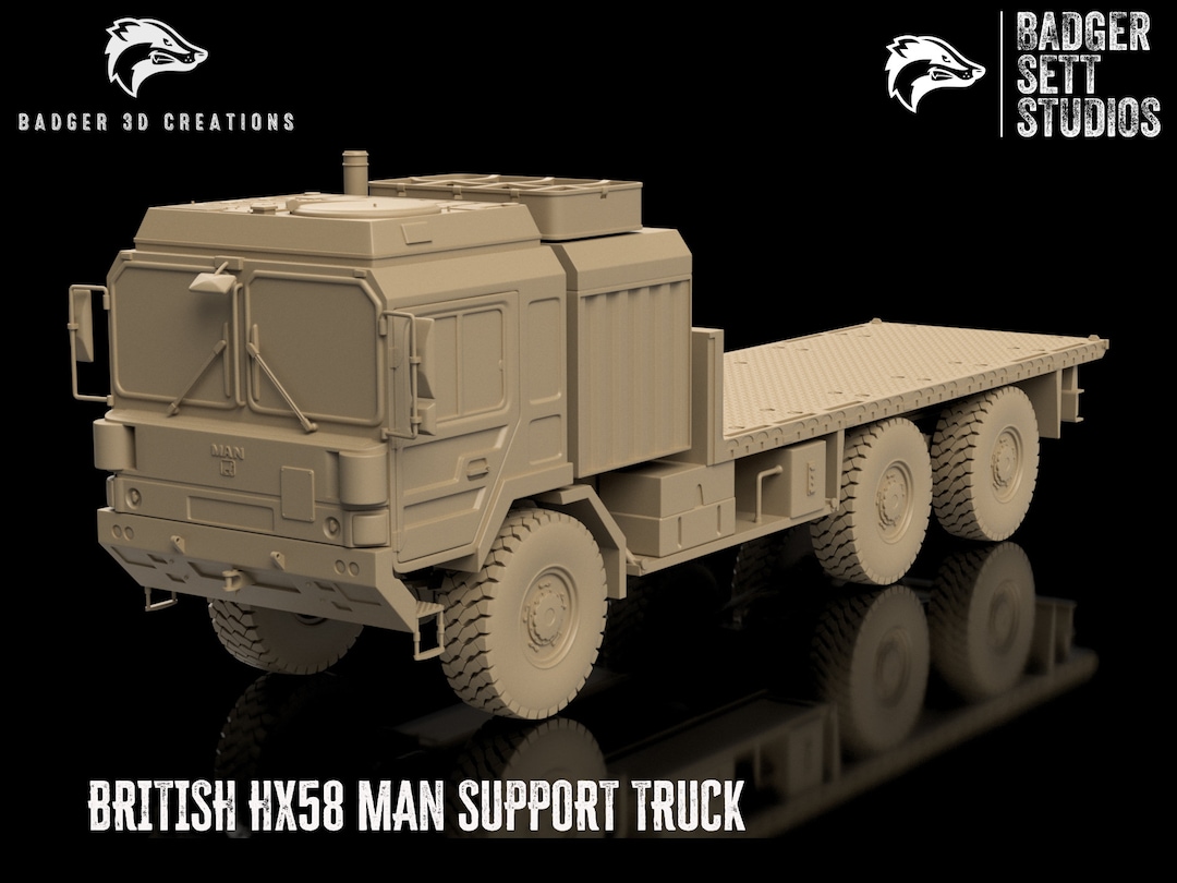 British MAN HX58 Support Truck Modern Warfare/wargames Badger Sett ...