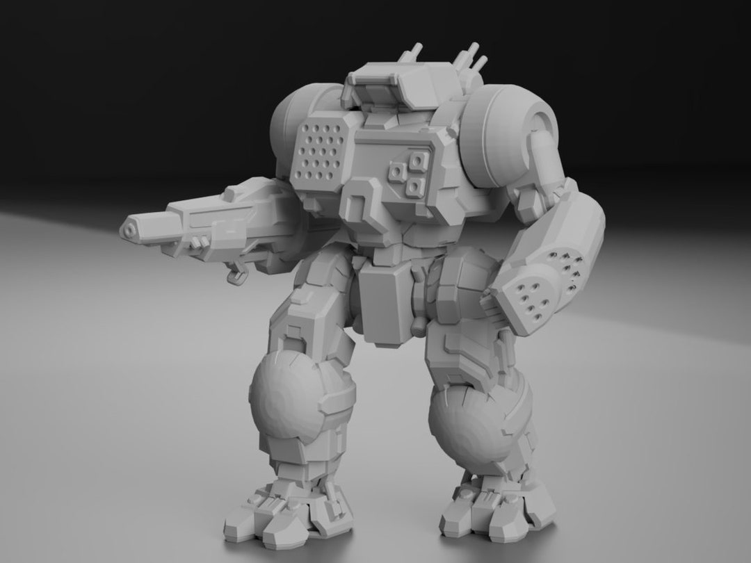 HGN-IIC Highlander Mech for Battletech 6mm Scale Printed With Hex Base ...