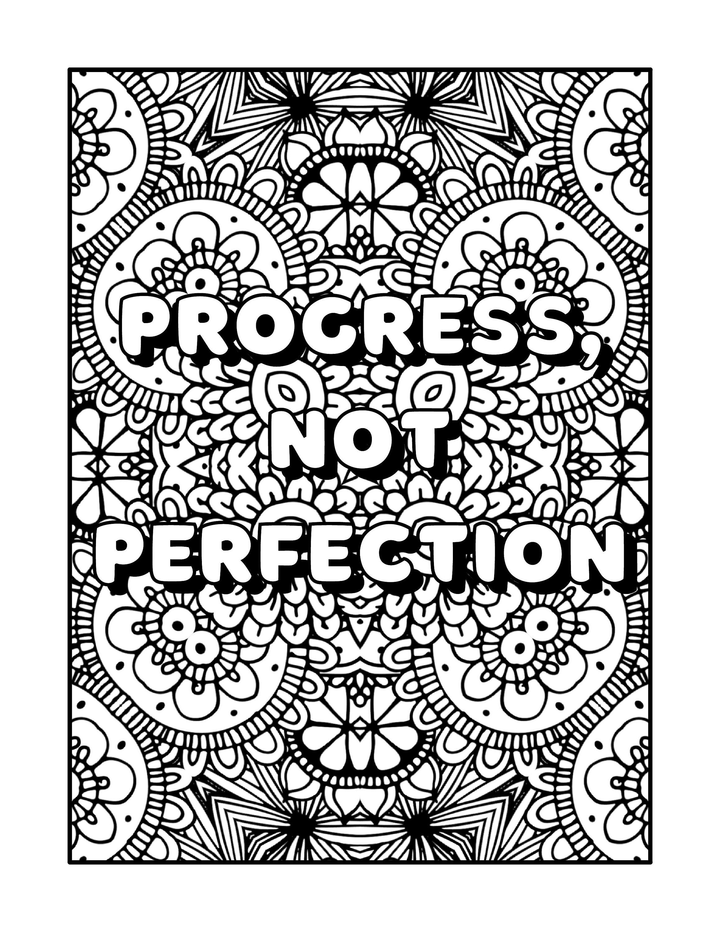 Motivational Coloring Pages - Etsy