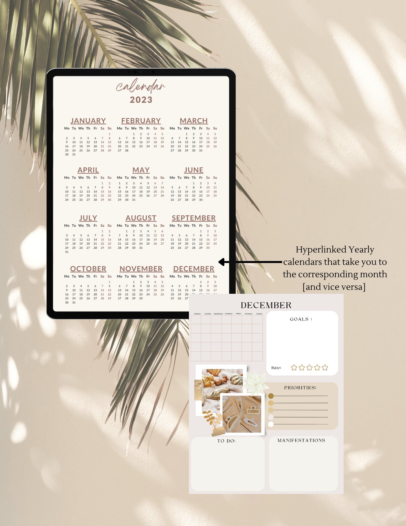 2023 Undated Goodnotes Digital Planner | iPad Digital Planner | Boho ...
