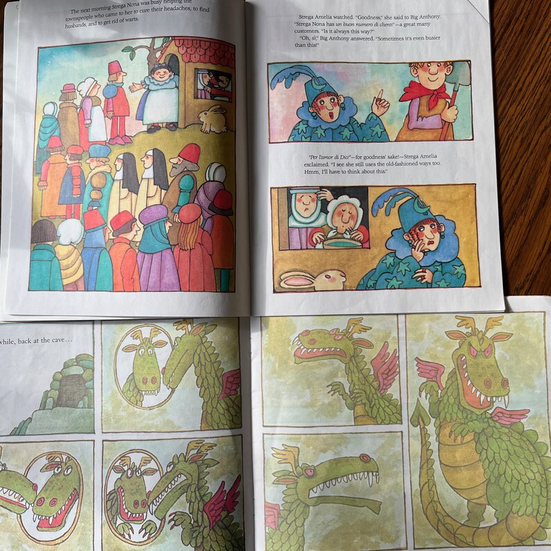 4 Tommy Depaola Books Strega Nona Meets Her Match knight and the Dragon ...