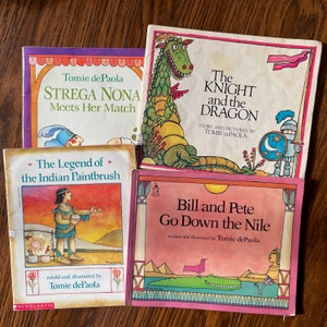 4 Tomie Depaola Books Strega Nona Meets Her Match knight and the Dragon ...