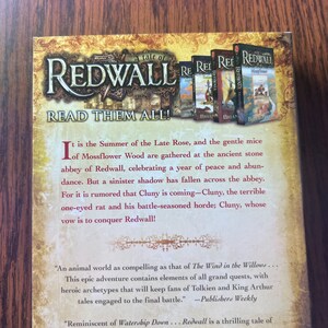Redwall - by Brian Jacques - Vintage Paperback - Classic YA Fantasy ...