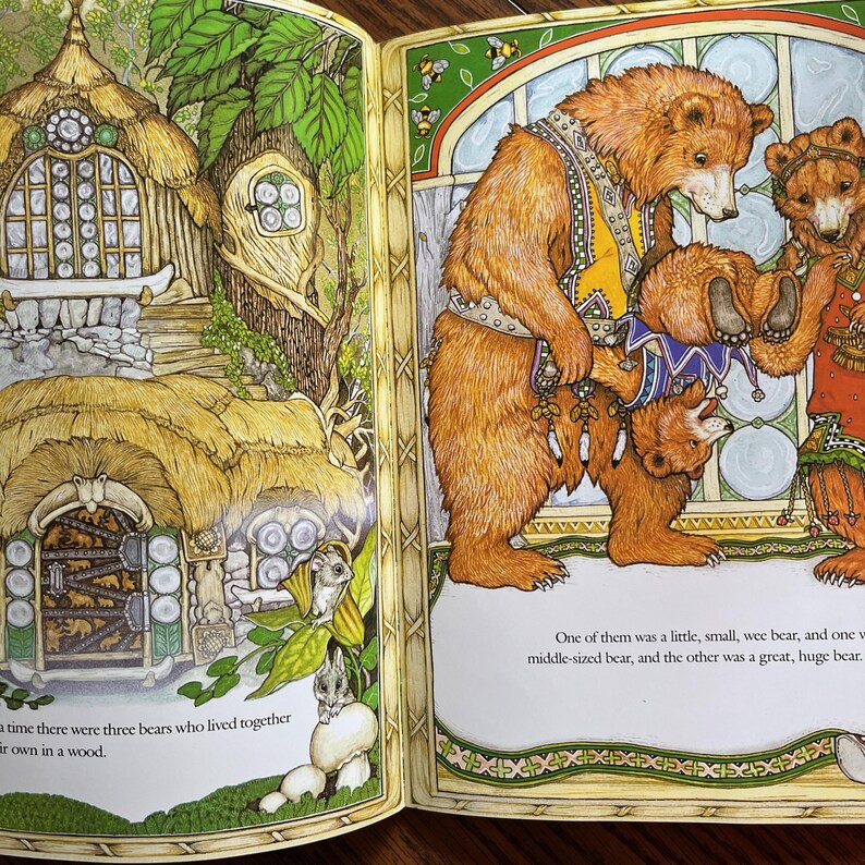 Goldilocks and the Three Bears, Illustrations by Jan Brett - Etsy