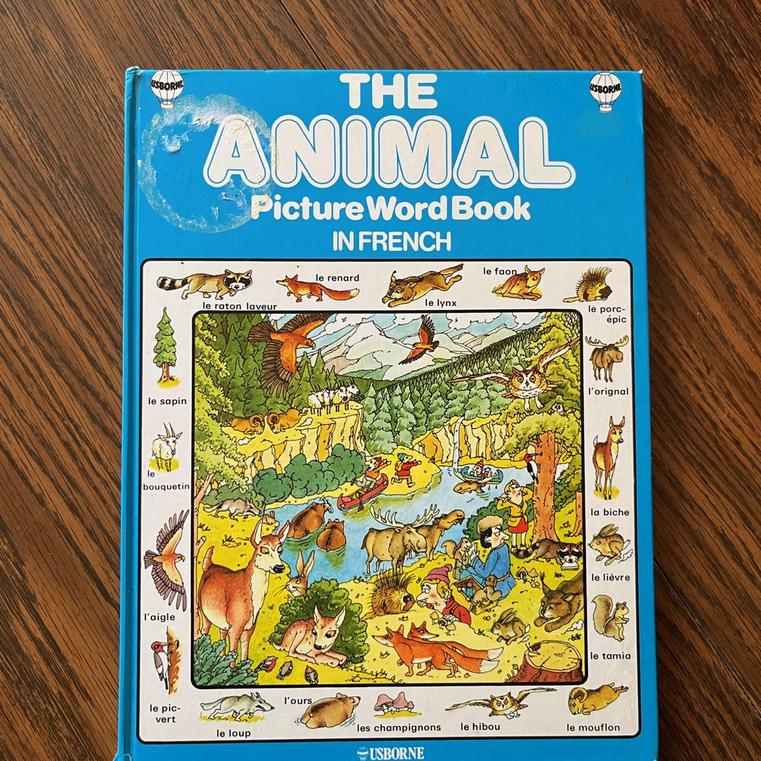 The Animal Picture Word Book in French Claudia Zeff Usborne Vintage ...