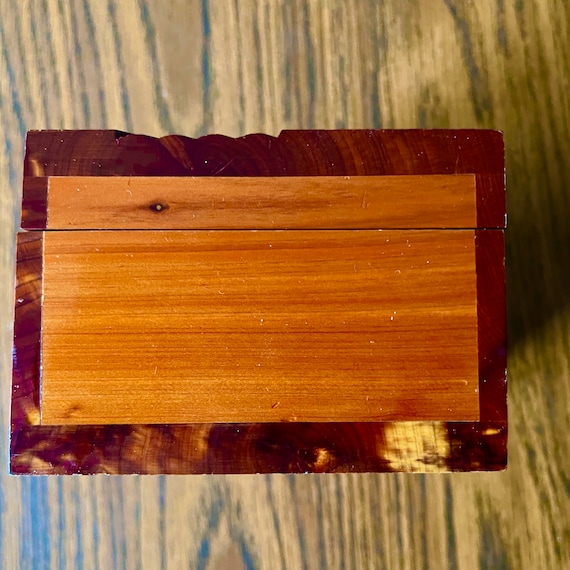 Vintage Wooden Jewelry Box - Decorative Cedar Storage… - Gem