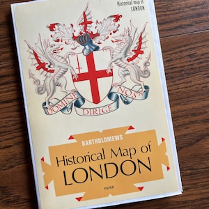 Bartholomew's Historical Map of London English History Vintage 1977 - Etsy