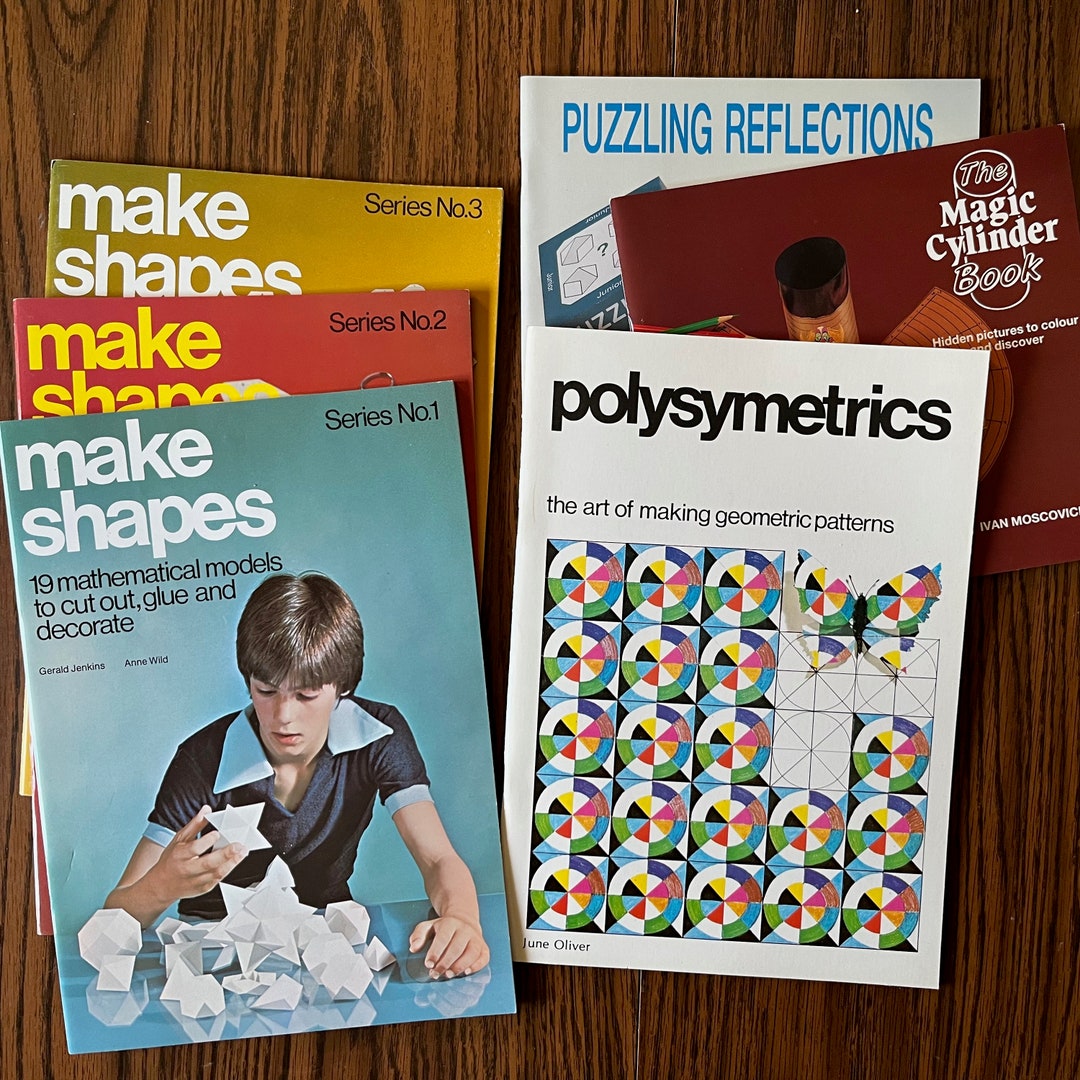 Six Geometry Puzzle Books Make Shapes Puzzles Polysymetrics - Etsy