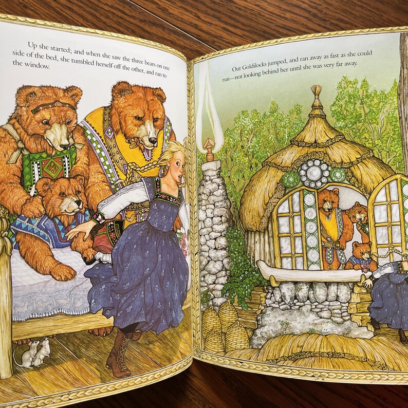 Goldilocks and the Three Bears, Illustrations by Jan Brett - Etsy