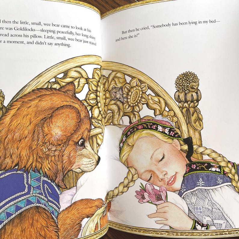 Goldilocks and the Three Bears, Illustrations by Jan Brett - Etsy