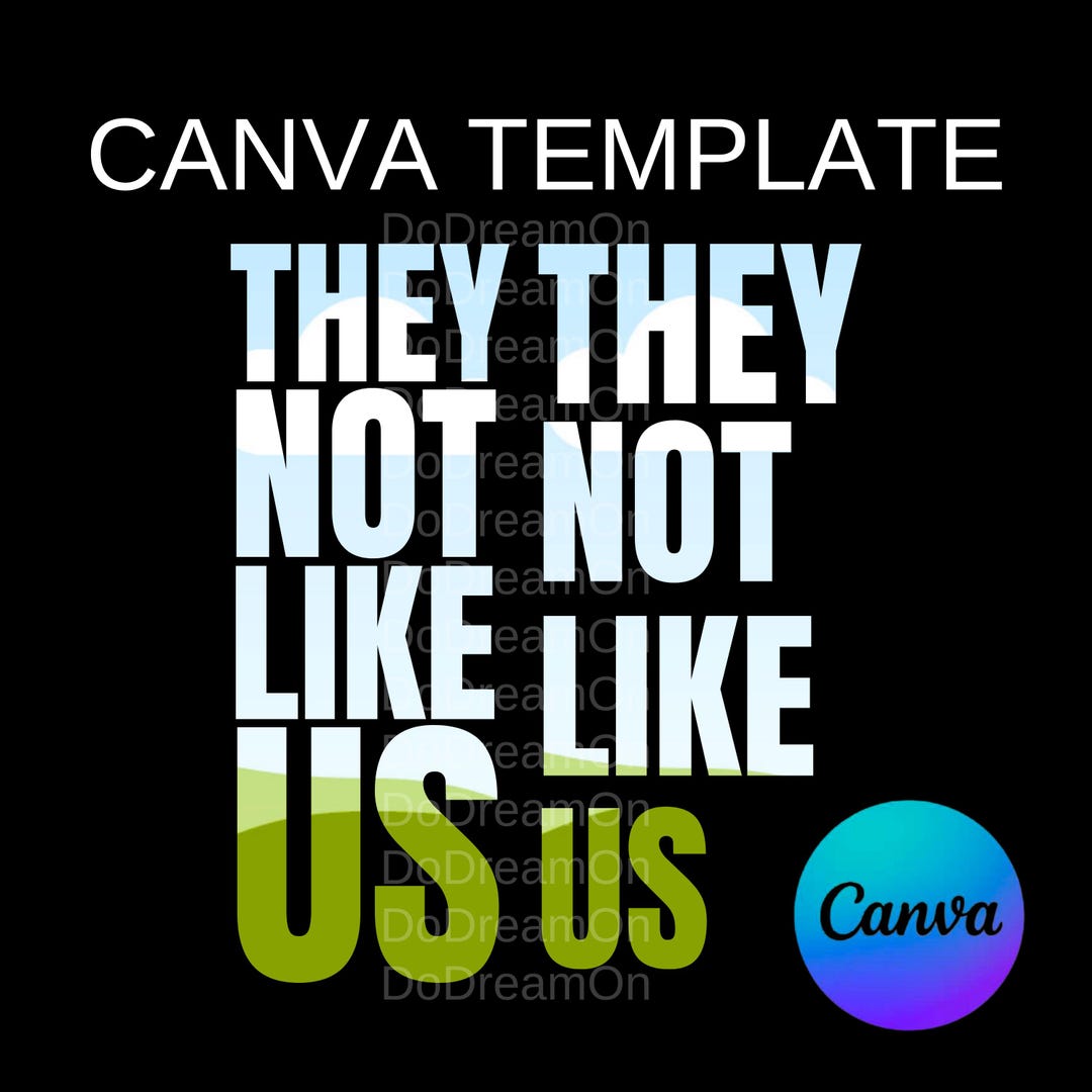 They Not Like Us CANVA Photo Frame Template 2 Styles - Etsy