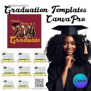 2024 Graduation Frame CANVA Template Graduate | Grad | Class of 2024 ...