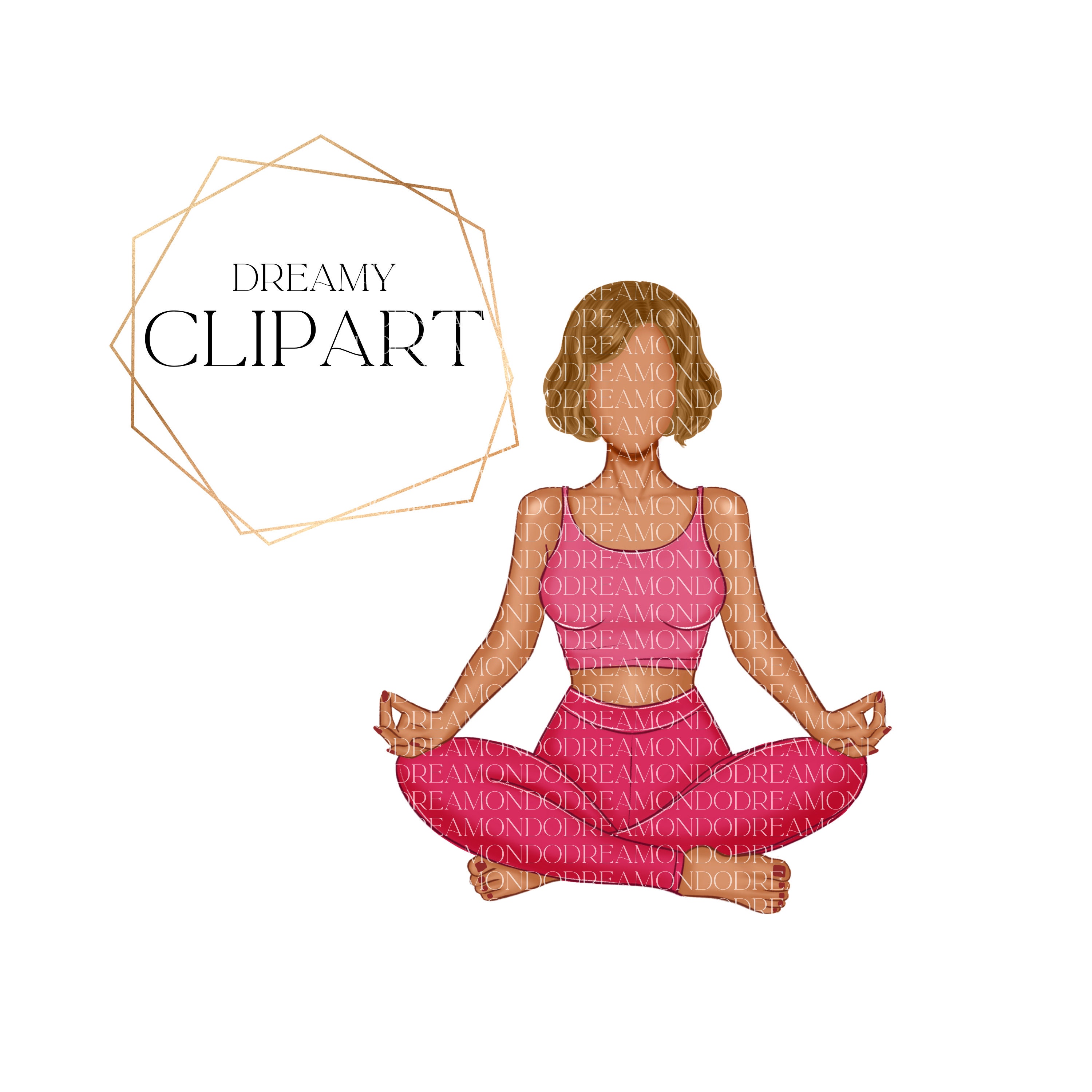 Yoga Clipart, Yoga Girl, Clipart - Etsy
