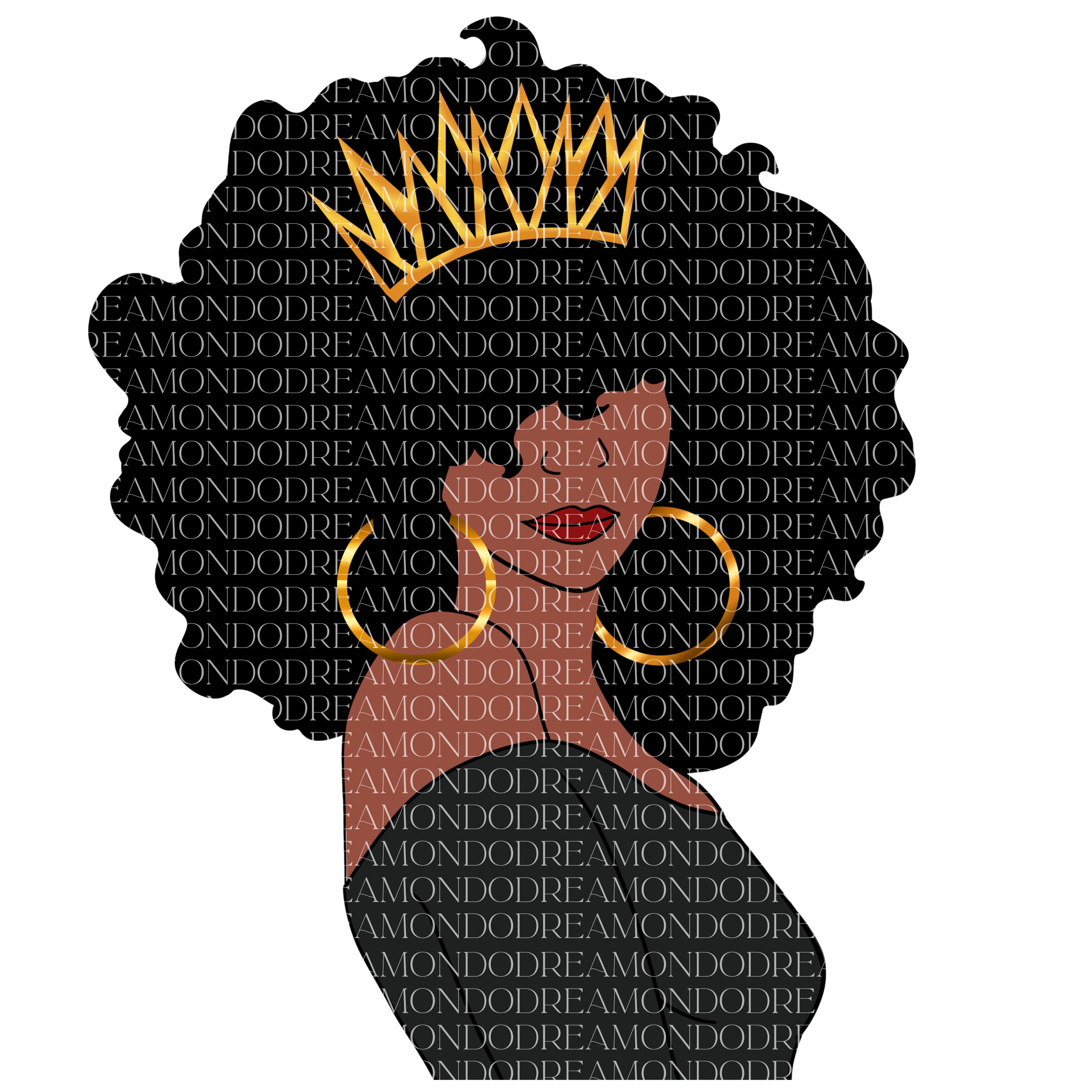 Black Queen Clipart, Afro, Afro Queen Clipart, African American Queen ...