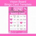 2025 Vision Board Bingo Card Template - Etsy