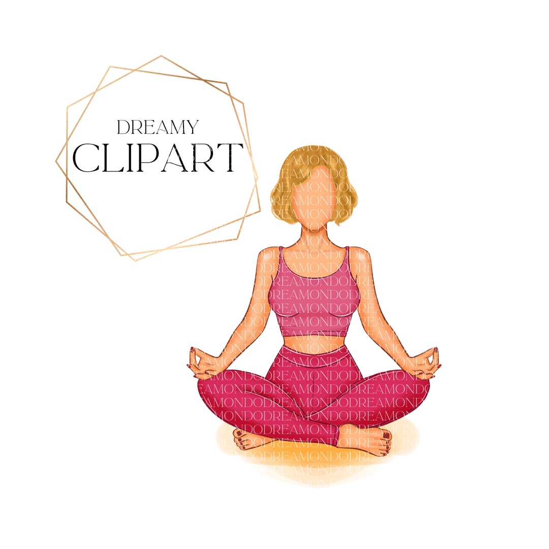 Yoga Clipart, Yoga Girl, Clipart - Etsy