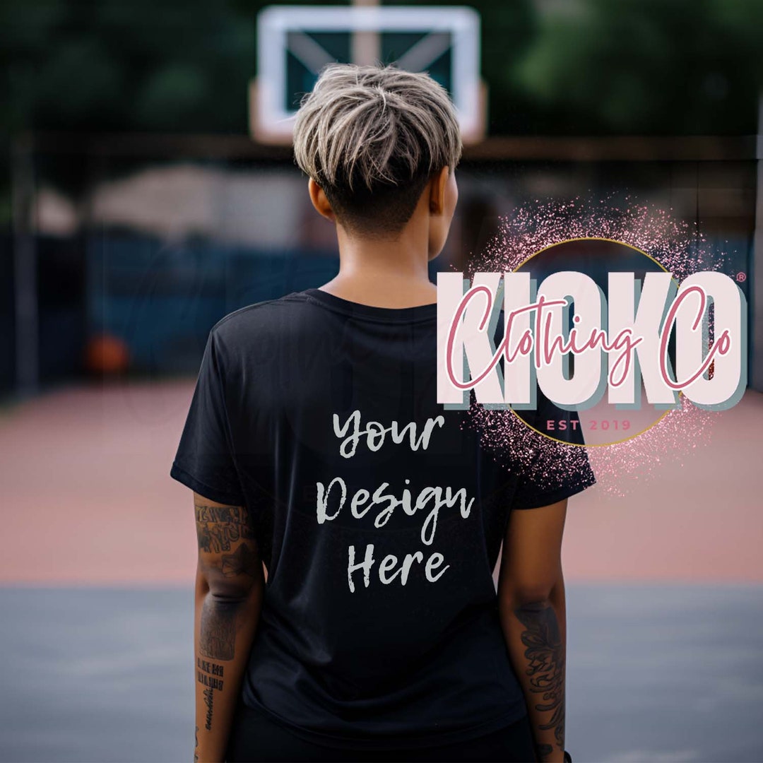 Caucasian Woman Goldt-shirt Mockup Teenager Mockup Woman Fashion Model ...