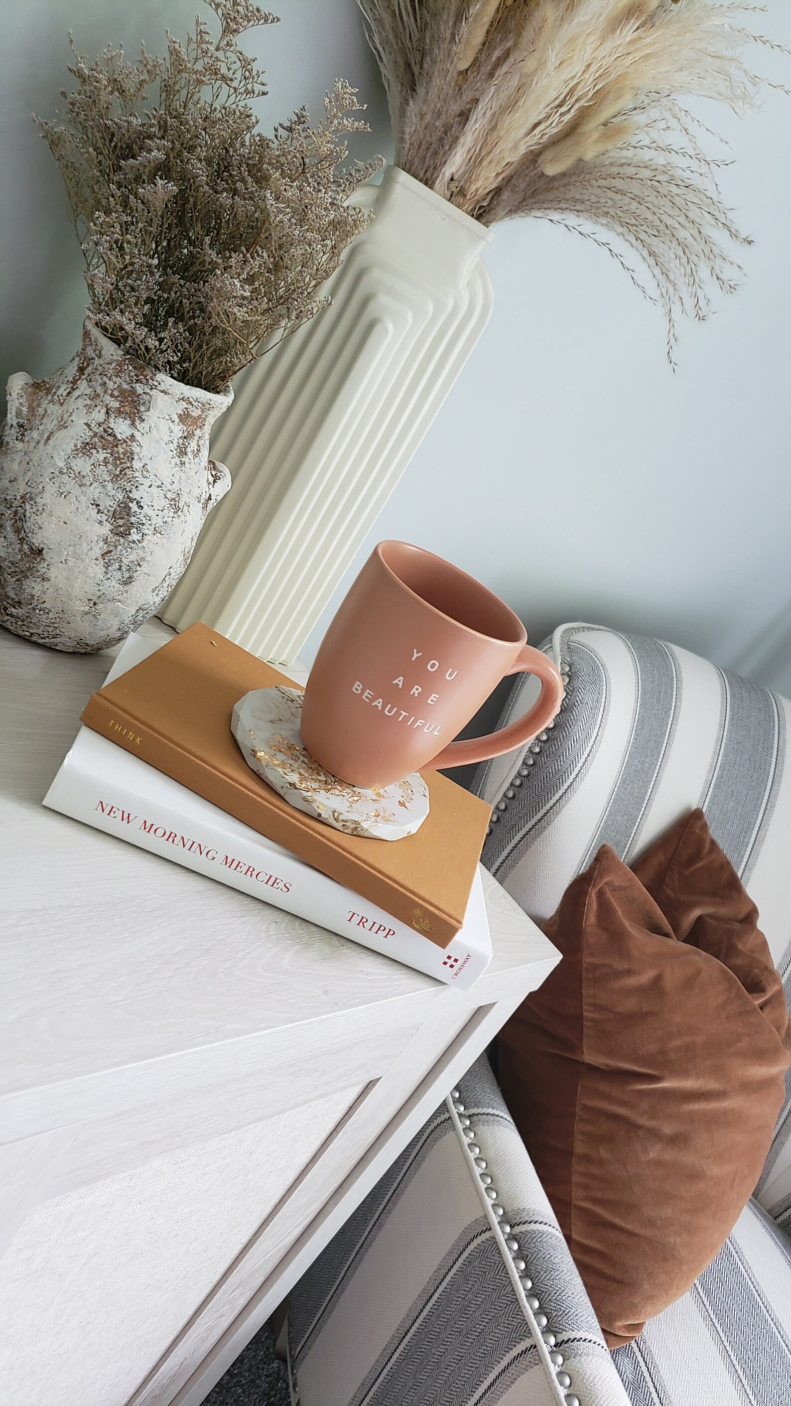 Cement Coasters Extra Large Coasters Gold Flakes in Marble - Etsy