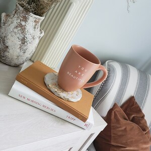 Cement Coasters Extra Large Coasters Gold Flakes in Marble - Etsy