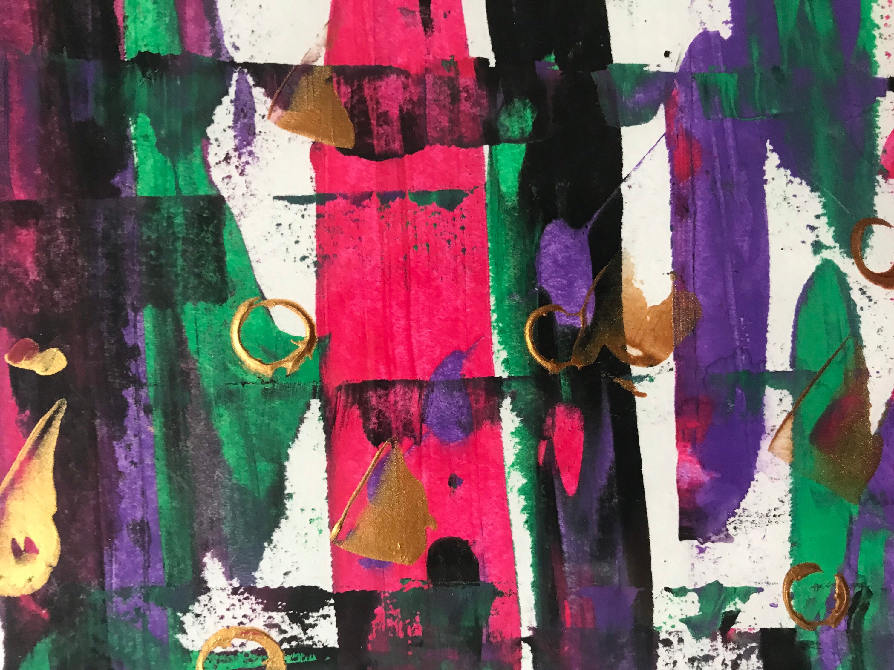 A4 Size Abstract Original Framed Paintings Art by Bellaboo Free Postage ...