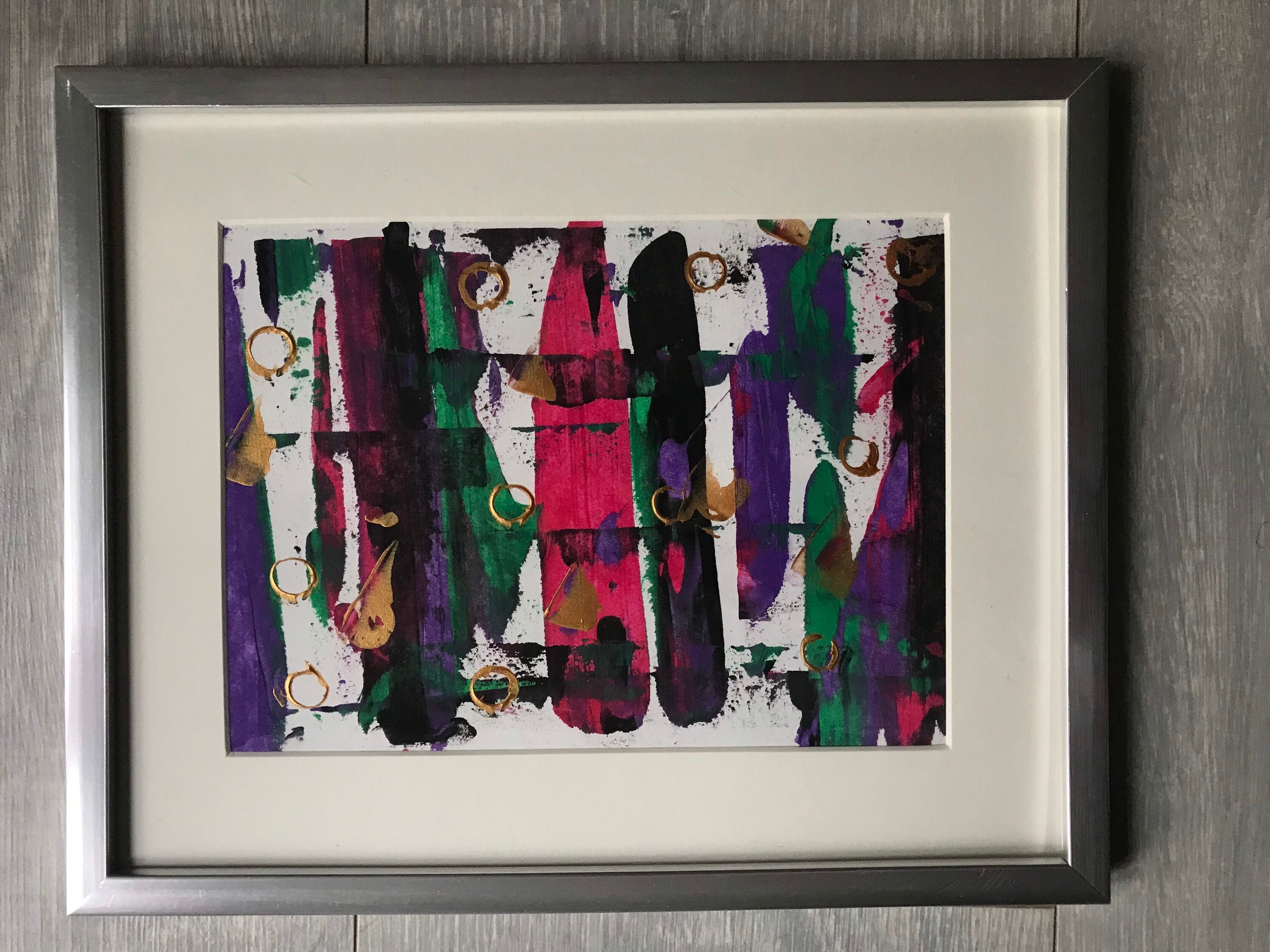 A4 Size Abstract Original Framed Paintings Art by Bellaboo Free Postage ...