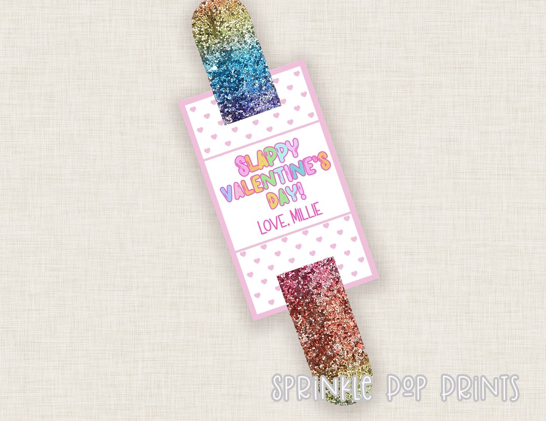 Slap Bracelet Valentine's Tag | Slappy Valentine's Day | Editable ...