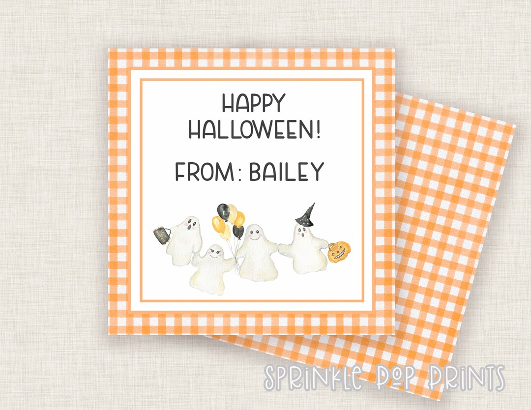 Printable Halloween Gift Tag Halloween Treat Tag Halloween - Etsy