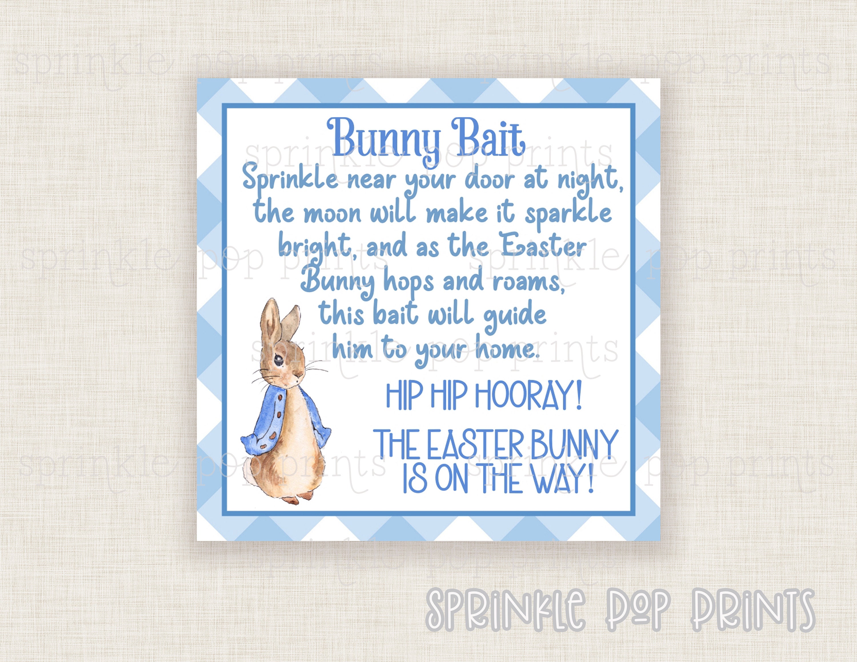 Bunny Bait Printable Cards | Easter | Instant Download | Square Gift ...